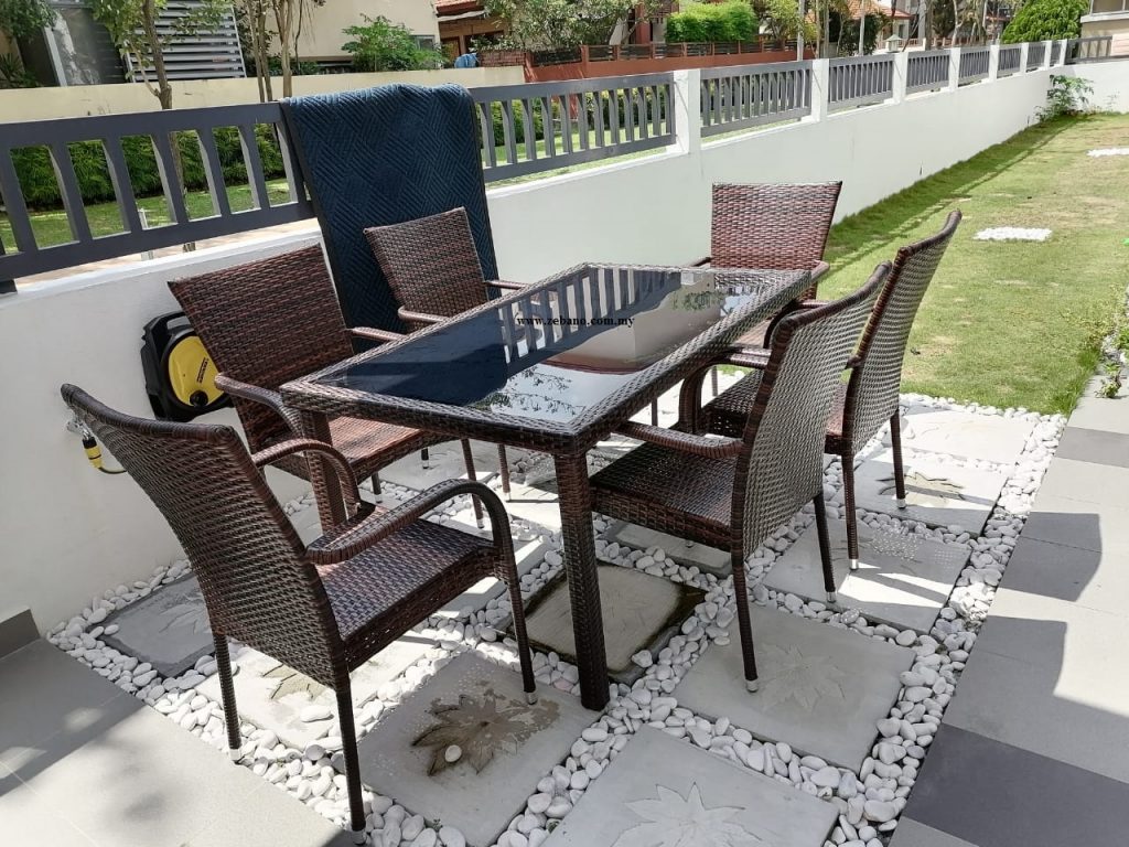 Pool deck wicker dining DS-0271 - ZEBANO