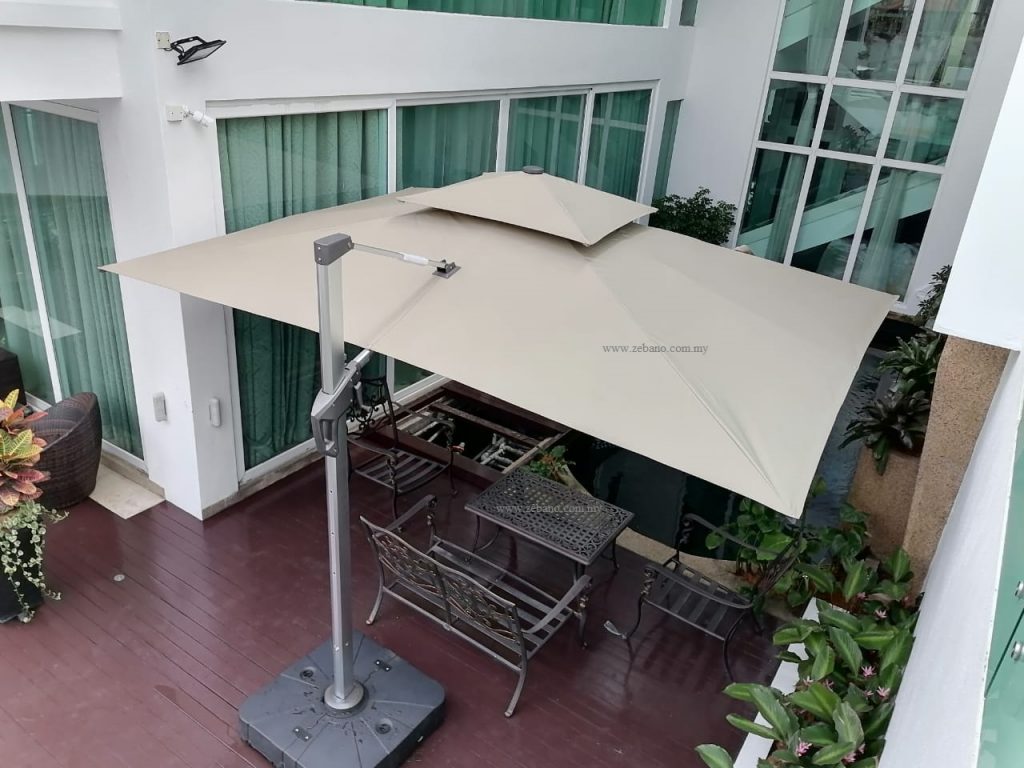 Cantilever Large Parasol Zebano Malaysia, Beach Umbrella